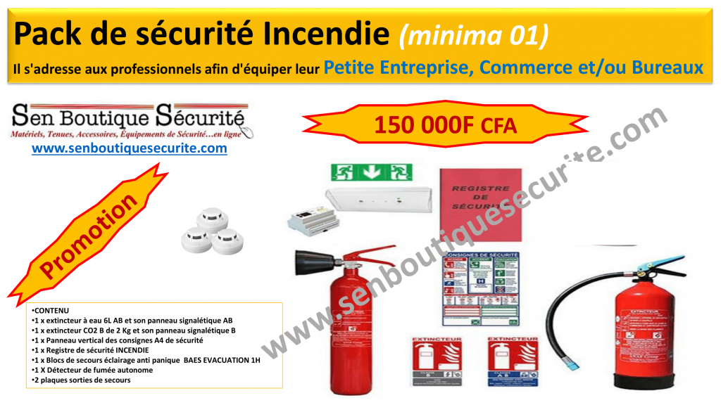 Pack de sécurité Incendie - Sen Boutique Sécurité